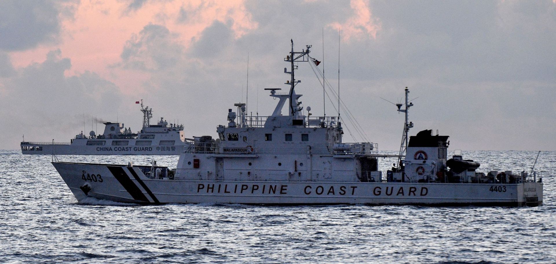 A Chinese Coast Guard Ship Back Shadowing The Philippine Coast Guard
