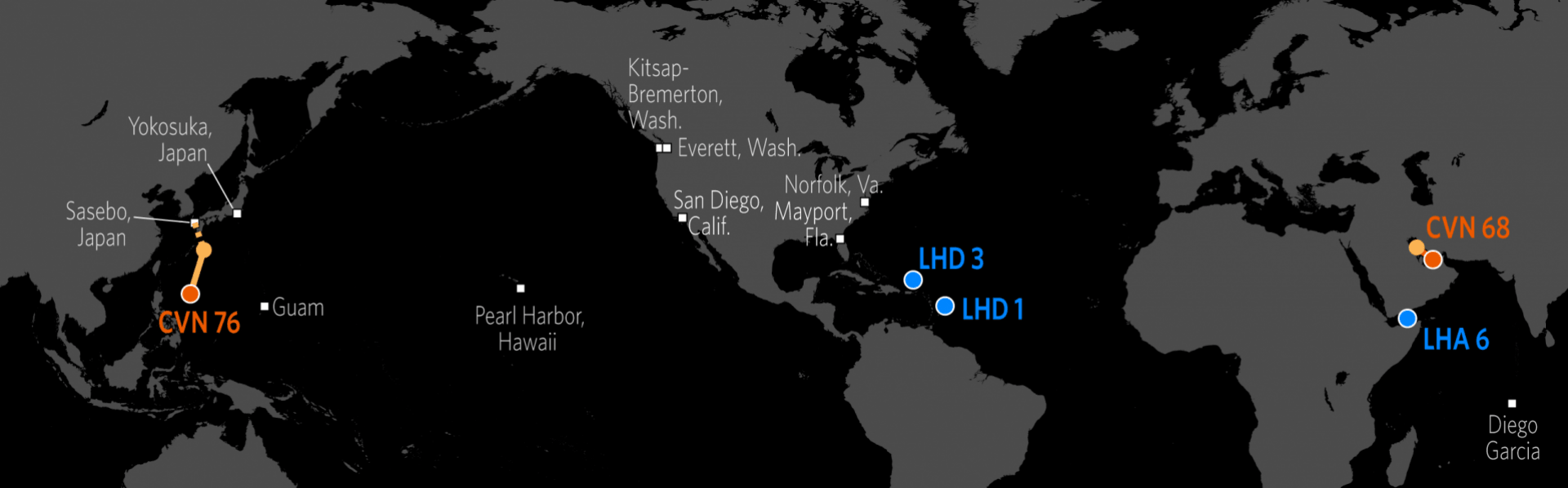 U.S. Naval Update Map: Sept. 28, 2017