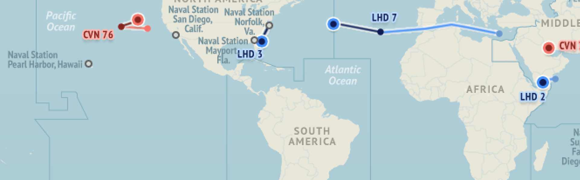 U.S. Naval Update Map: July 16, 2015