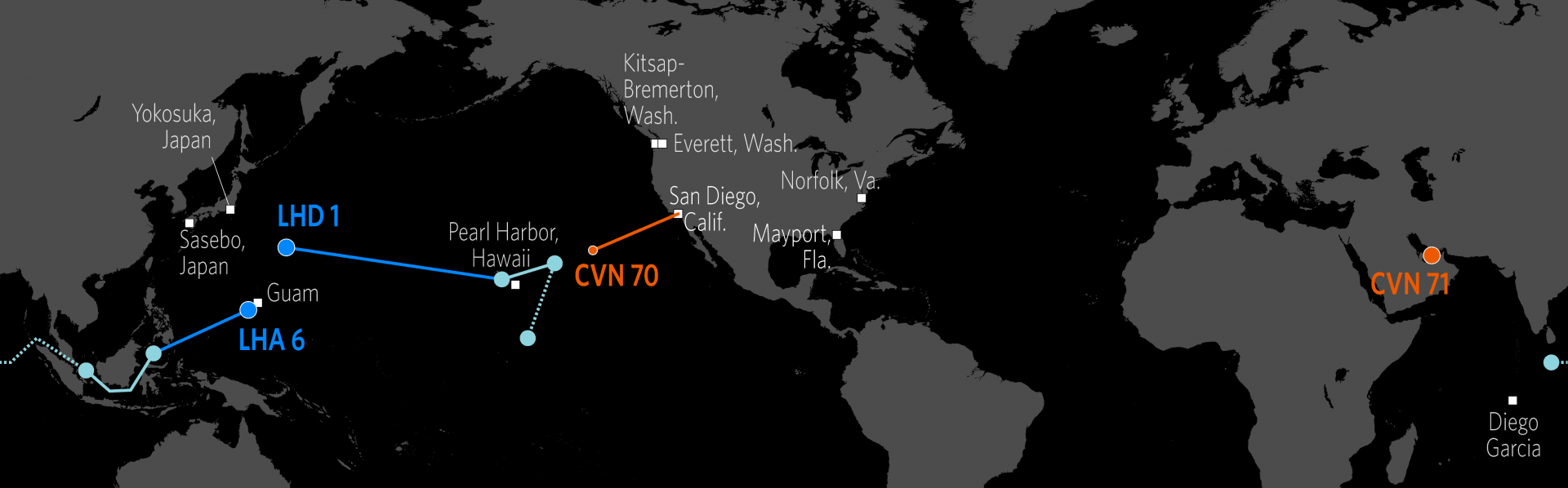 U.S. Naval Update Map: Jan. 11, 2018