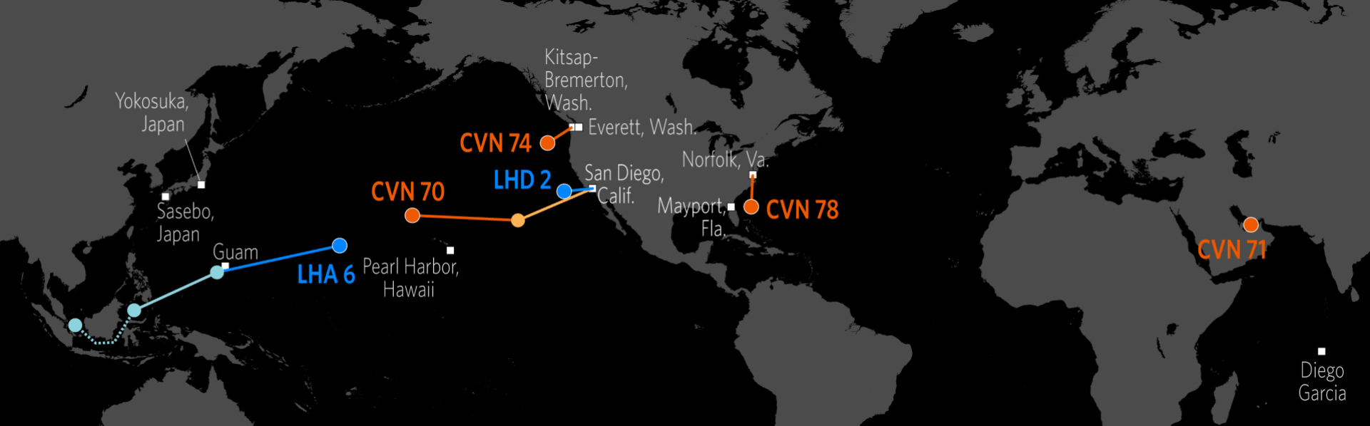 U.S. Naval Update Map: Jan. 18, 2018