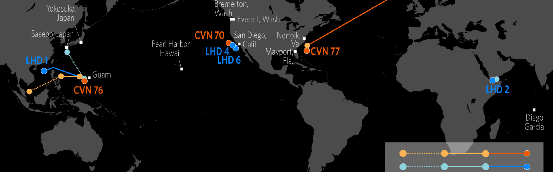 U.S. Naval Update Map: Sept. 27, 2018