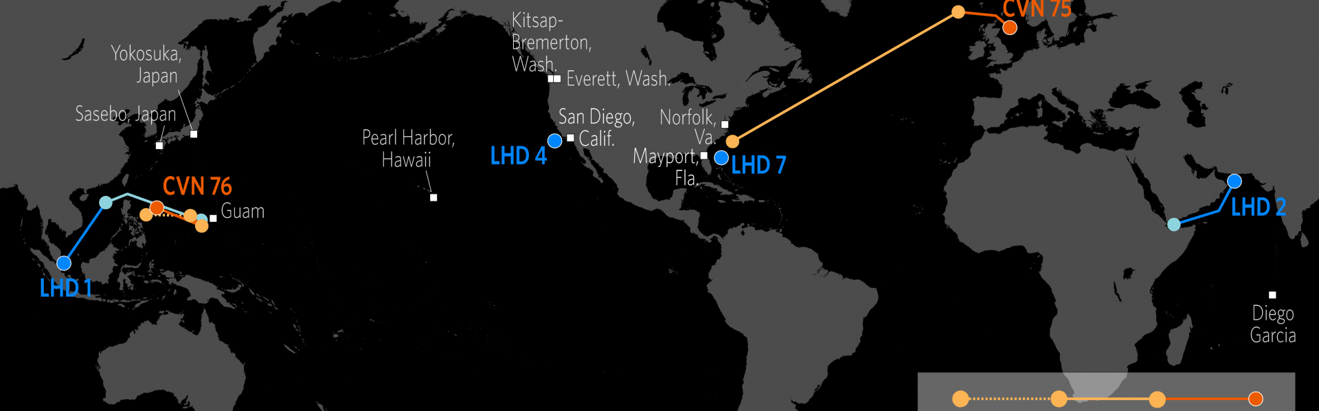 U.S. Naval Update Map: Oct. 4, 2018