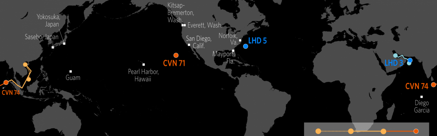 U.S. Naval Update Map: March 14, 2019
