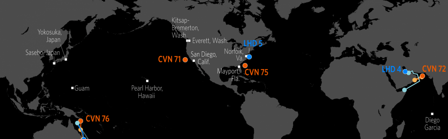 U.S. Naval Update Map: Aug. 1, 2019