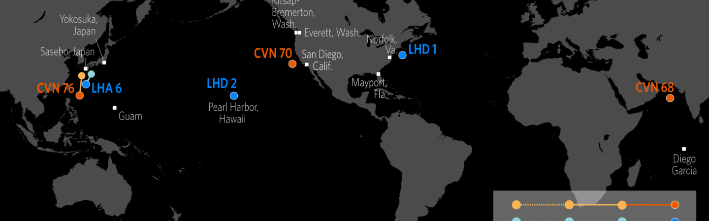 U.S. Naval Update Map: Aug. 27, 2020