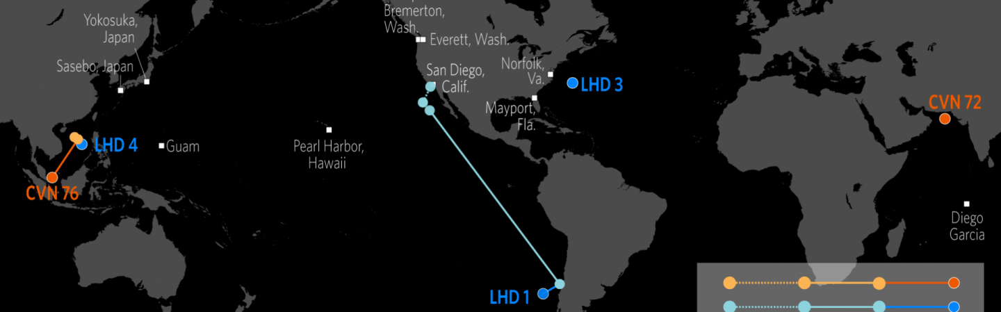 U.S. Naval Update Map: Oct. 24, 2019