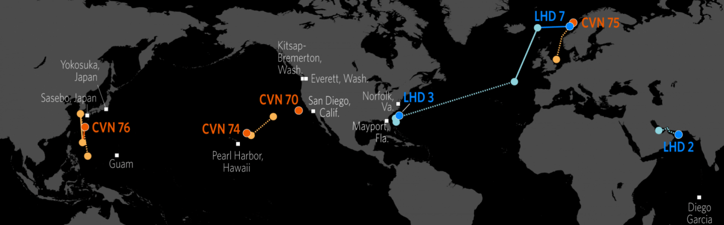 U.S. Naval Update Map: Nov. 1, 2018