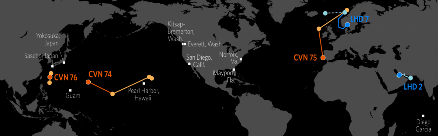 U.S. Naval Update Map: Nov. 15, 2018