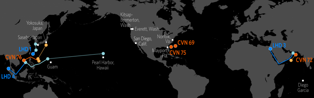 U.S. Naval Update Map: June 13, 2019